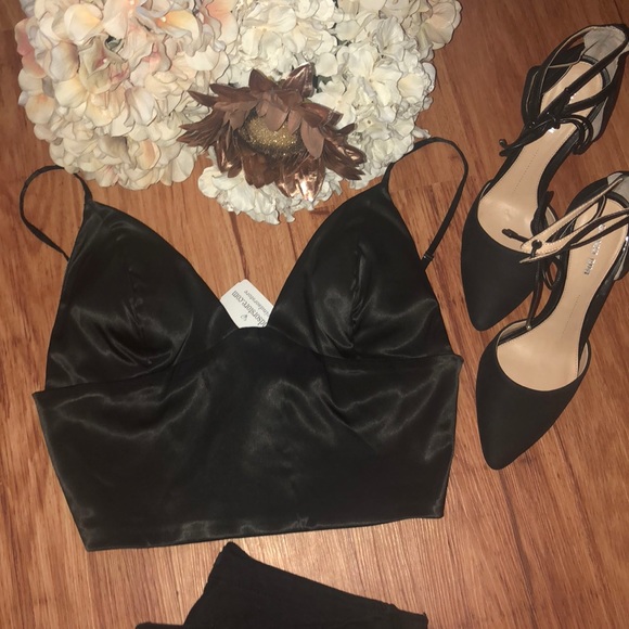Windsor | Tops | Windsor Black Crop Topbustier | Poshmark